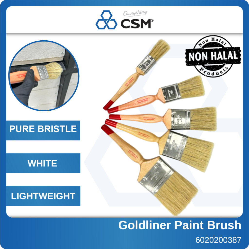 Goldliner GL7530B 750 Pure Bristle White Paint Brush | Shopee Malaysia