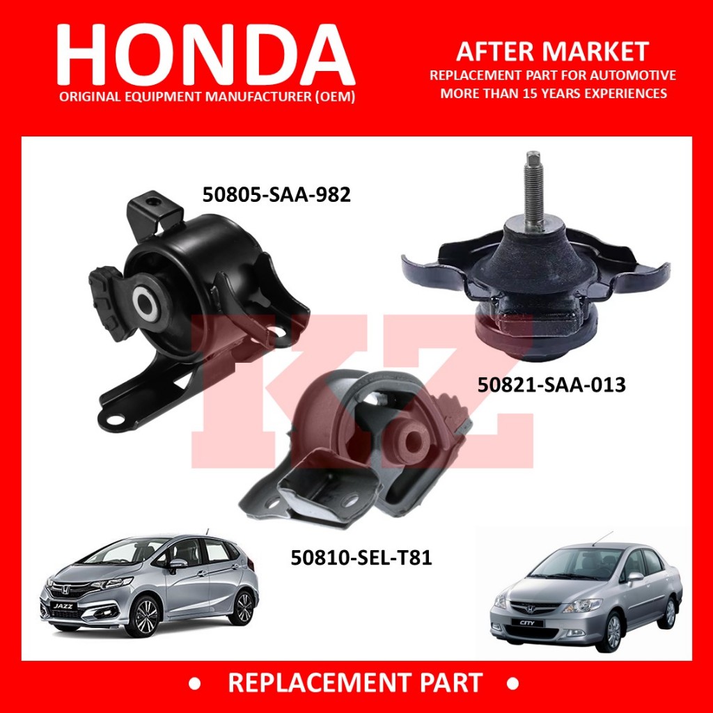 HONDA JAPAN - 1 SET 3PCS - ENGINE MOUNTING KIT - HONDA CITY JAZZ SEL SAA 2002-2007 | Shopee Malaysia