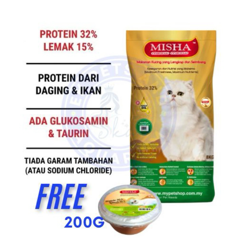 8KG MISHA Dry Cat Food Chicken Tuna / Ocean Fish | Shopee Malaysia