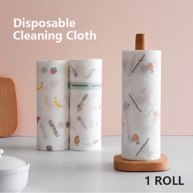 Kitchen Non-Woven Printed Lazy Rag Wet And Dry Cleaning Paper ...