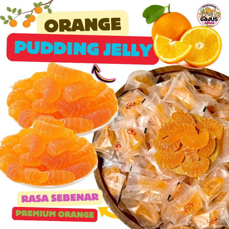 ORANGE PUDDING JELLY SOFT GUMMY SEDAP HALAL | Shopee Malaysia