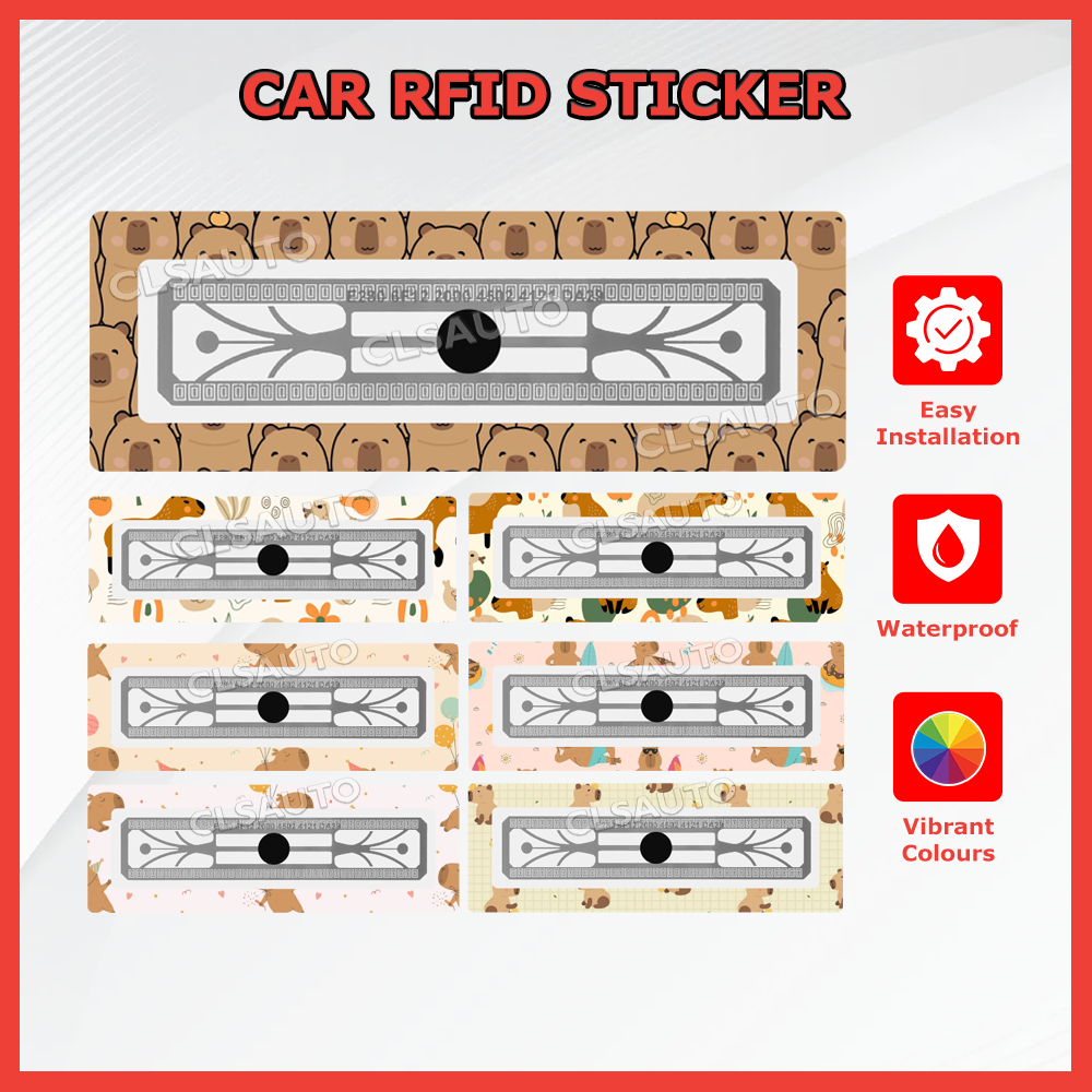 RFID Car Sticker Capybara Cute Cartoon Accessories (RFID Tag Not ...