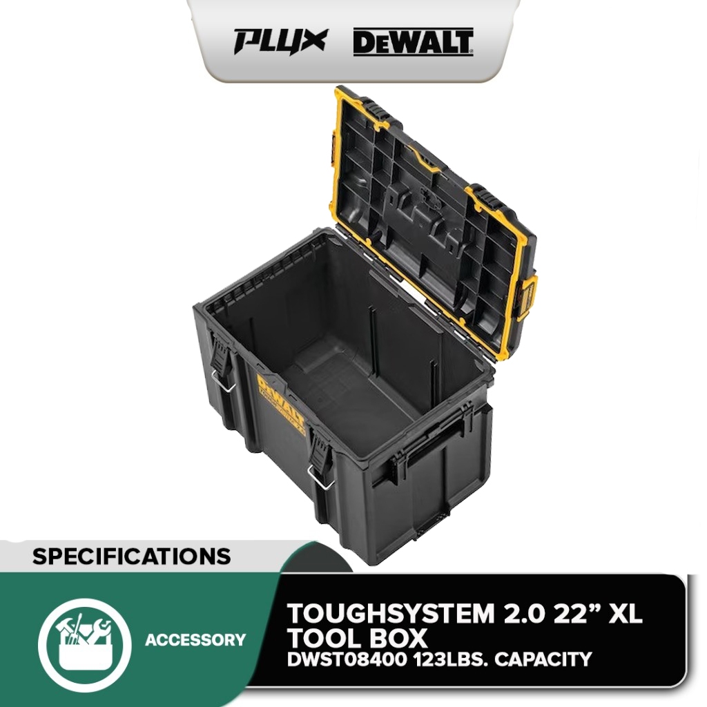 DEWALT TOUGHSYSTEM 2.0 Extra Large Tool Box DWST08400 22 inch with 56KG ...