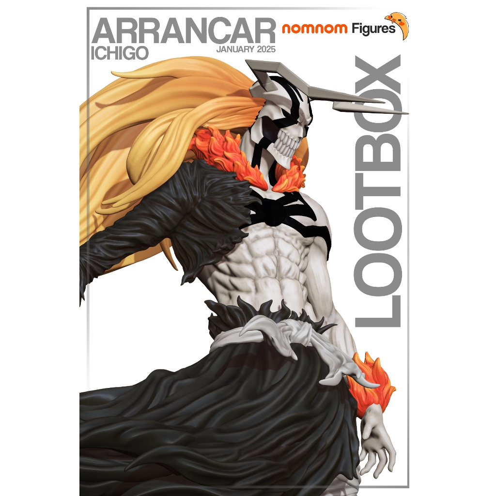 Nomnom Figures Arrancar Ichigo - Bleach 1/10 3d printed resin figure ...