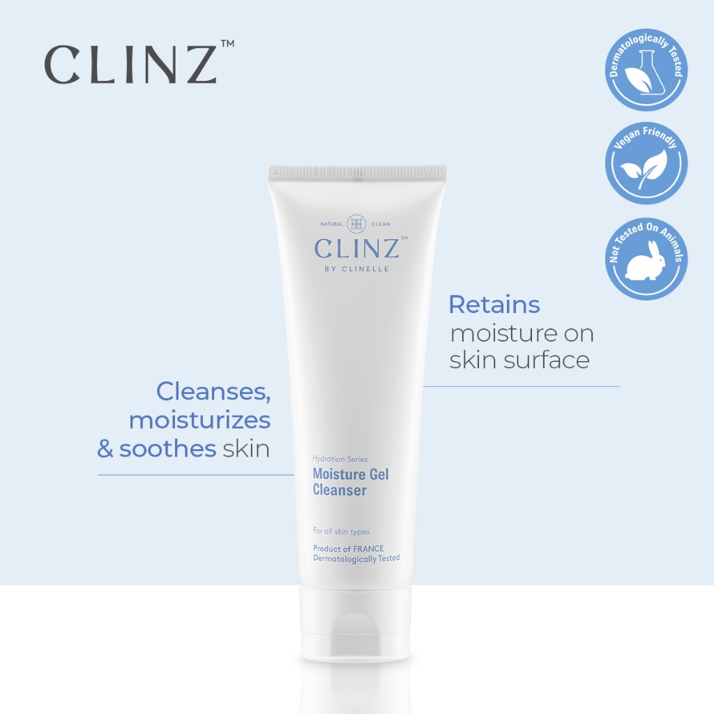 Clinz Hydration Moisture Gel Cleanser 100ml - Retains Skin Moisture ...