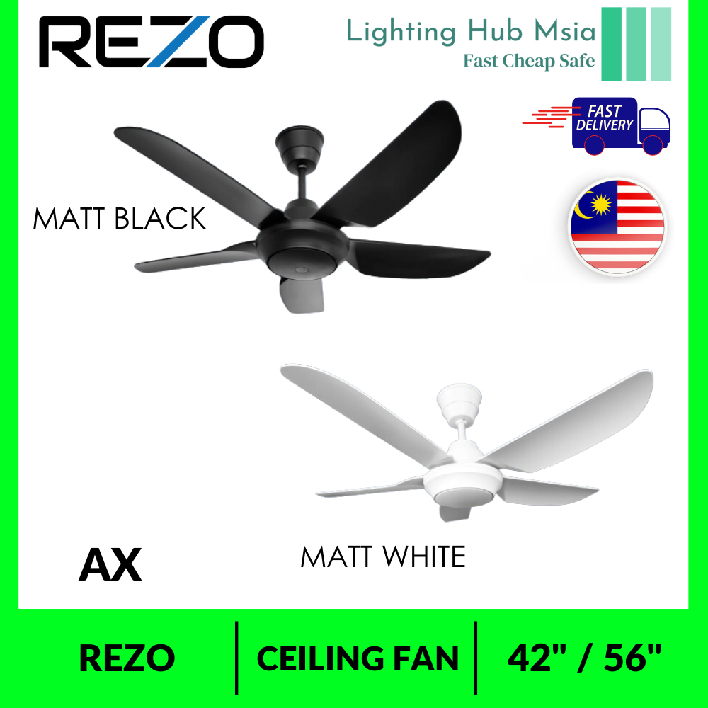 REZO CEILING FAN 42" / 56" 5 BLADE REMOTE DC AX | Shopee Malaysia
