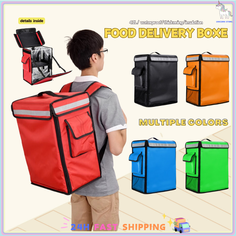 Waterproof Food Delivery Bag 42L Thermal Insulated Bag Motorcycle ...