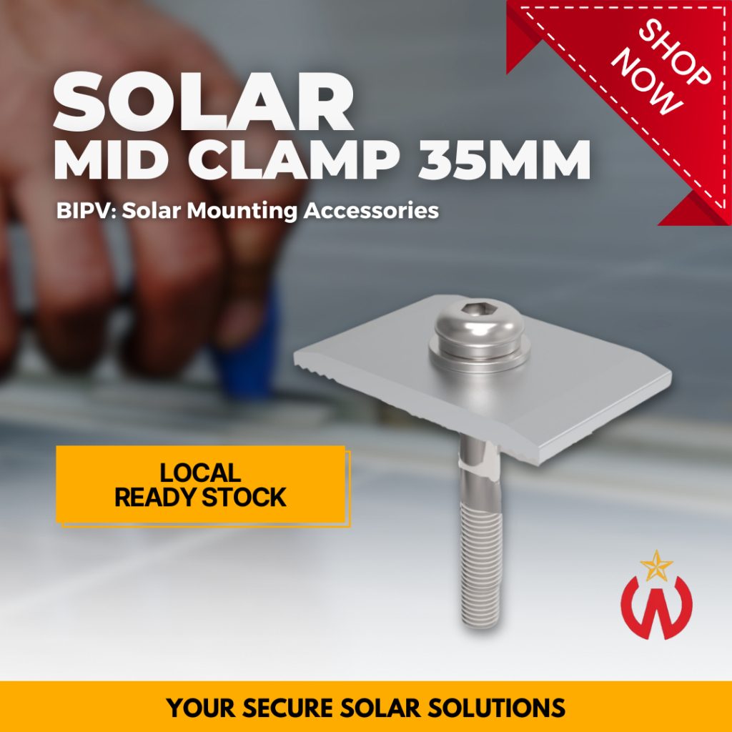 Winstar Solar Mid Clamp (Solar BIPV Mounting Structure) | Shopee Malaysia