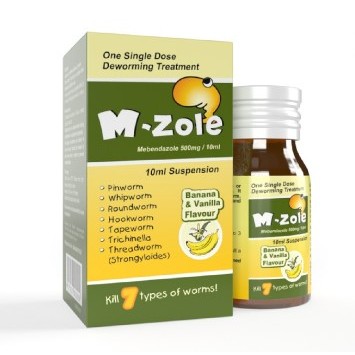 M-ZOLE CHEWABLE TABLET ORAL LIQUID SUSPENSION DEWORMING TREATMENT ...