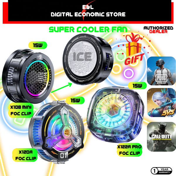 X120A X122A Pro X108 Mini S2 Gaming Phone Cooler New RGB Radiator for Mobile Phone Tablet Fan ...