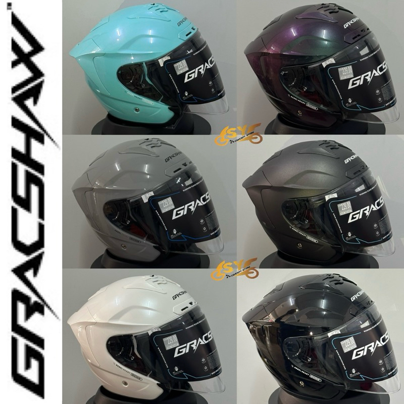 (UPGRADED VERSION) GRACSHAW G838 GAIZER 2 GAIZER II HELMET ORIGINAL ...