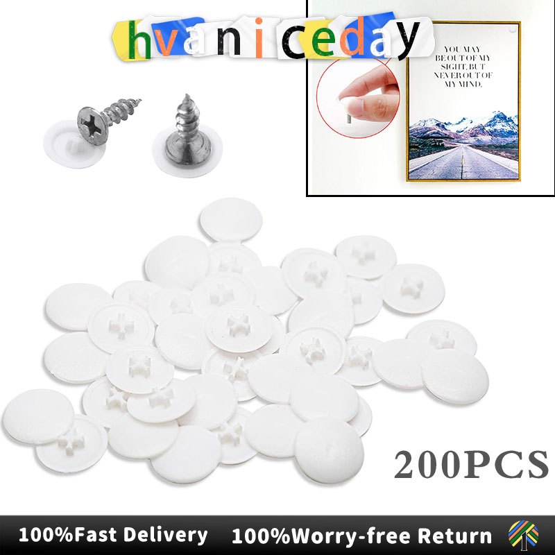 200 PCS Caps Plastic Screw Protection Cap Waterproof Plastic Self ...