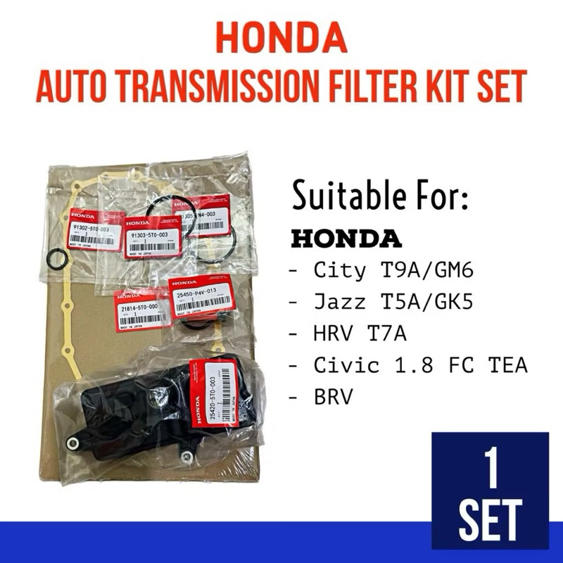 HONDA AUTO TRANSMISSION FILTER KIT SET CVT - CITY T9A,GM6/JAZZ T5A,GK5 ...
