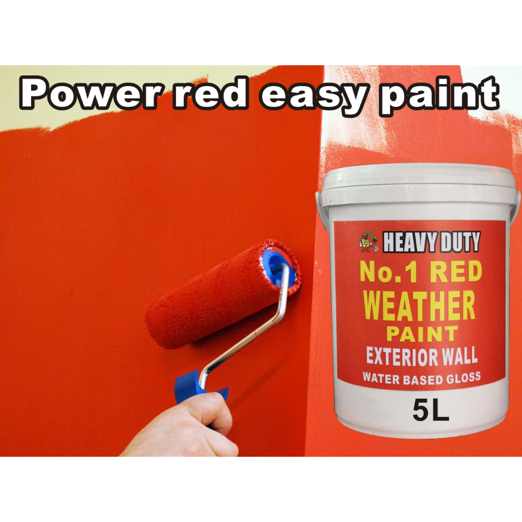 5L HEAVY DUTY NO1 RED PAINT / READY STOCK KIMHOO Dolphin Paint Red ...