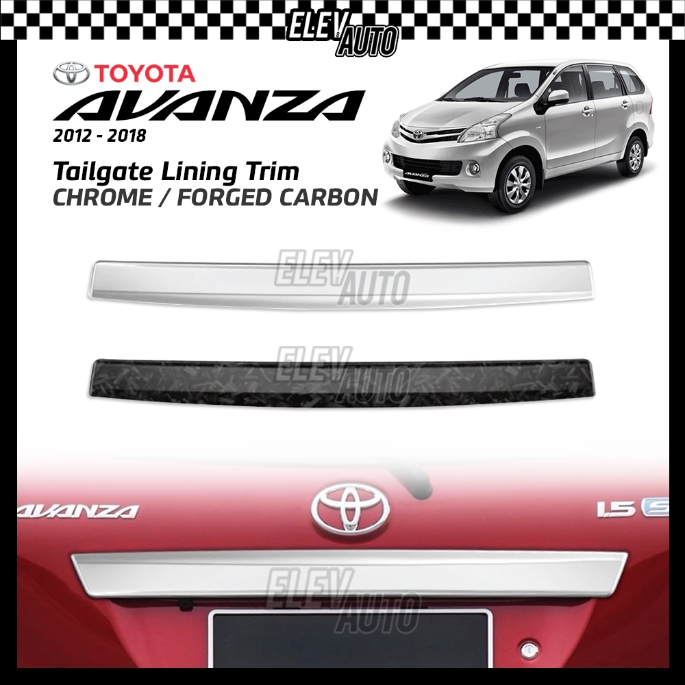 Toyota Avanza 2012 - 2018 Tailgate Lining Trim Rear Trunk Bonnet Chrome ...
