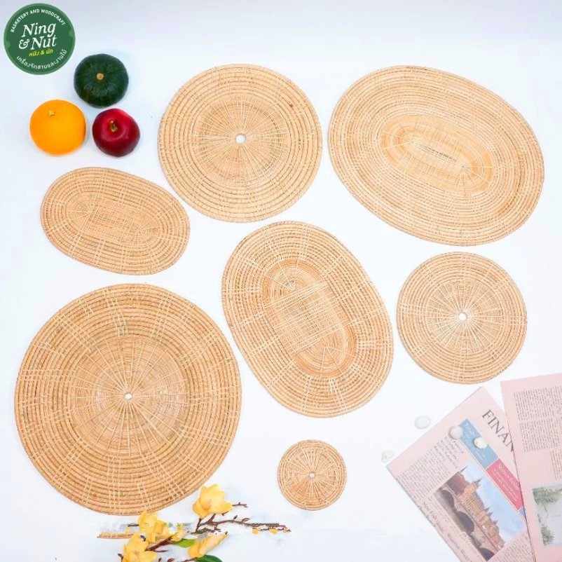Buatan Tangan Alas Rotan Lapik Pinggan Handmade Placemats Alas Rotan ...