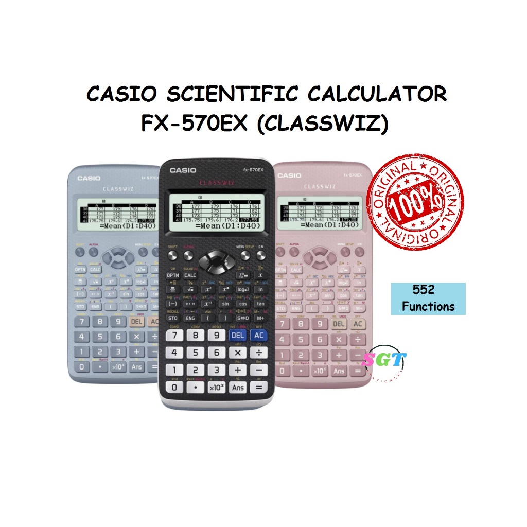 CASIO Scientific Calculator fx-570EX (18 Months Warranty) fx - 570EX Classwiz (552 Functions ...
