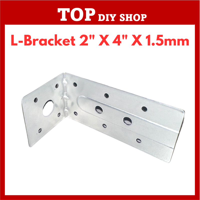 2" x 4" x 1.5mm L Bracket Roofing/ L Bracket Besi Atap (GI) ( Silver ...