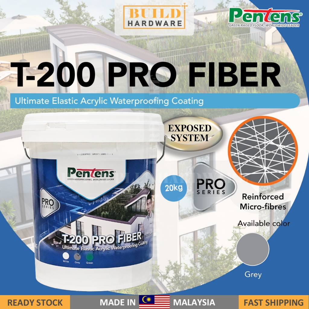 PENTENS T-200 PRO Fiber 20kg Ultimate Elastic Acrylic Waterproofing ...