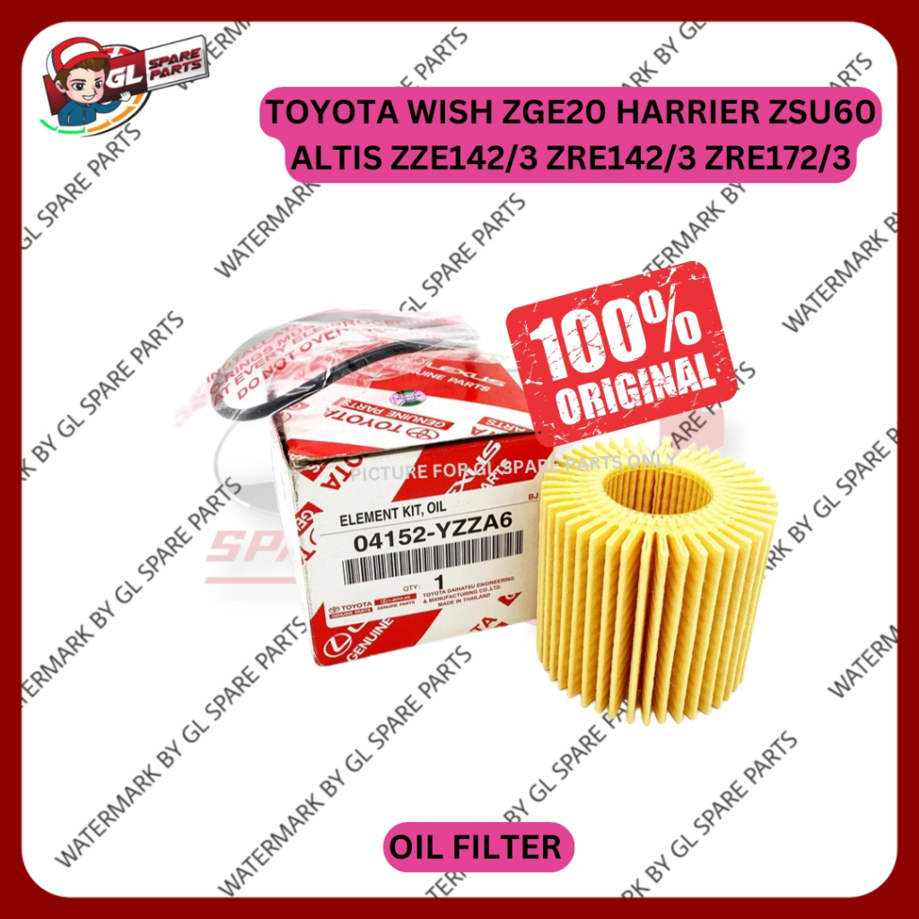 TOYOTA OIL FILTER (04152-YZZA6) WISH ZGE20 / ALTIS (2009) HARRIER ZSU60 ...