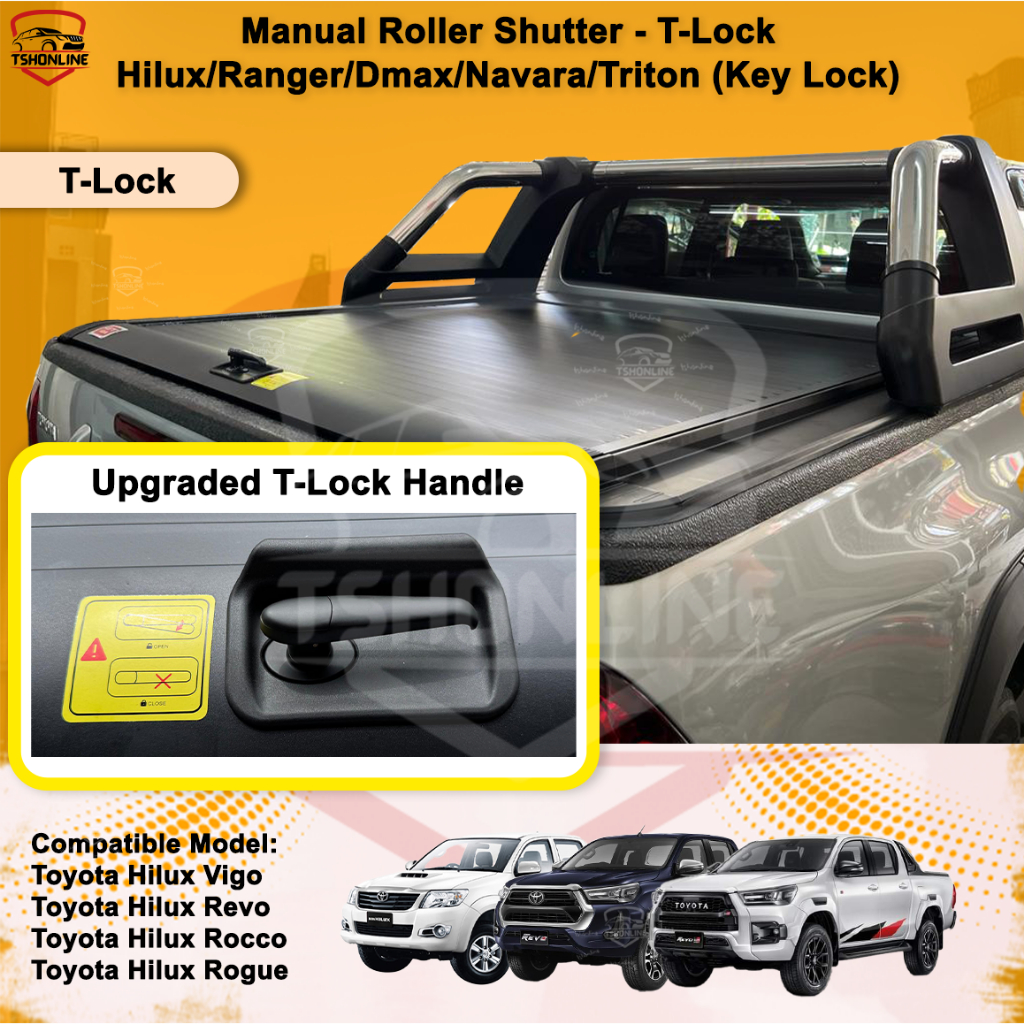 Toyota Hilux Roller Shutter T-Lock Roller Shutter Hilux Manual Roller ...