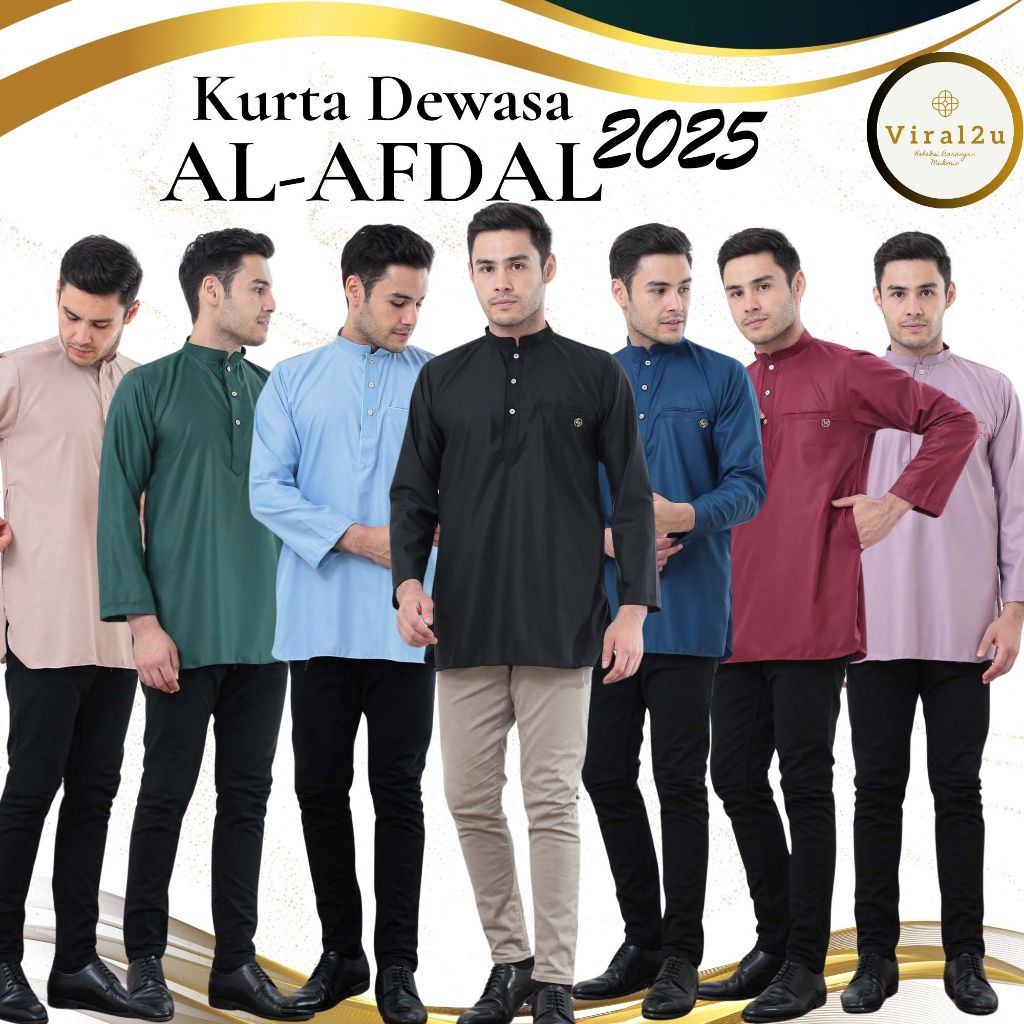 Kurta Lengan Panjang Al-AFDAL 2025 | Shopee Malaysia