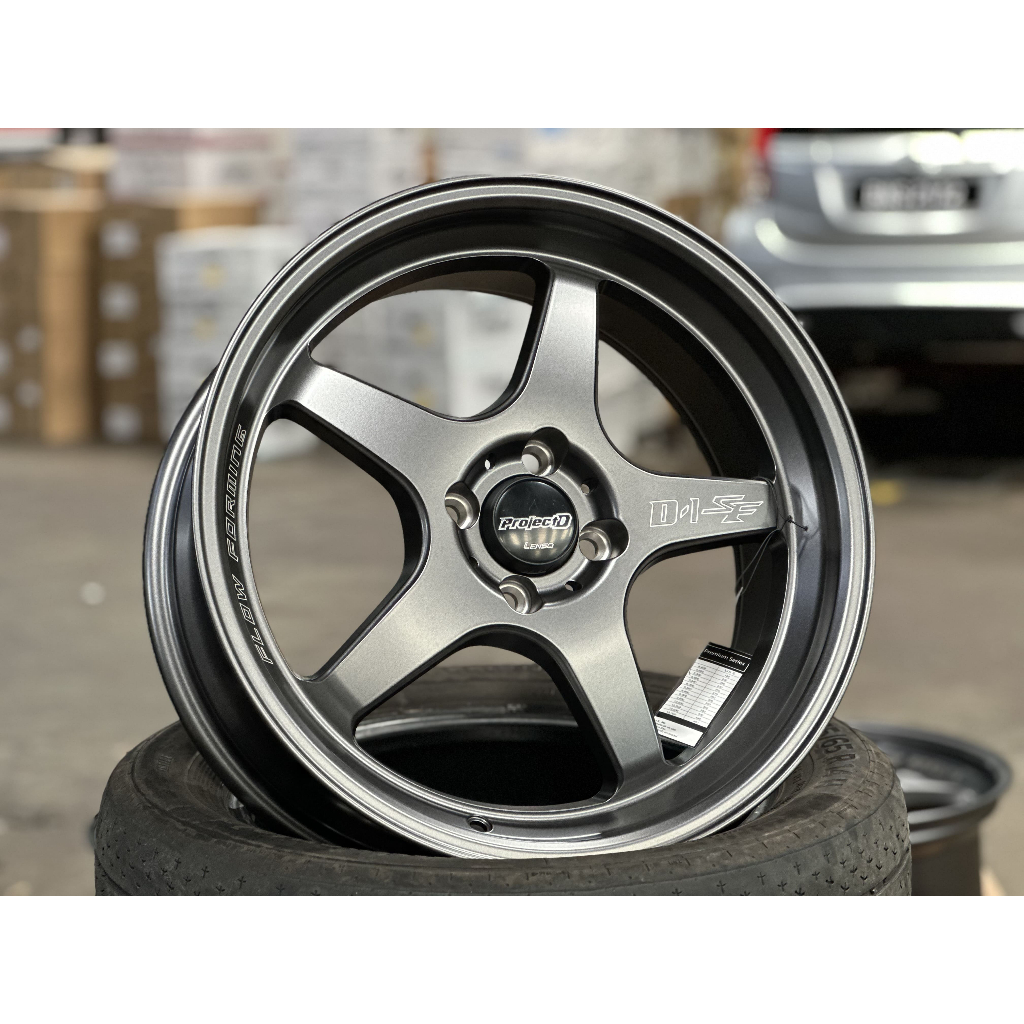 NEW 17X7.5J Lenso D1SF Rim (set of 4) Gray 4X100 for Vios Yaris City ...