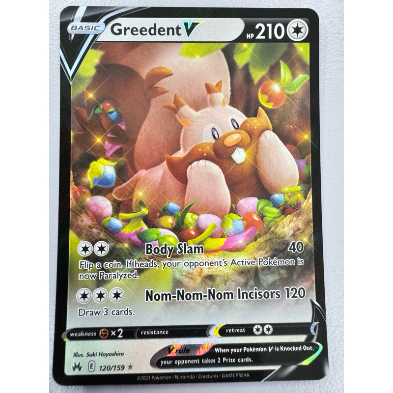 Normal Type - Pokemon Card V - Greedent V 120/159 | Shopee Malaysia