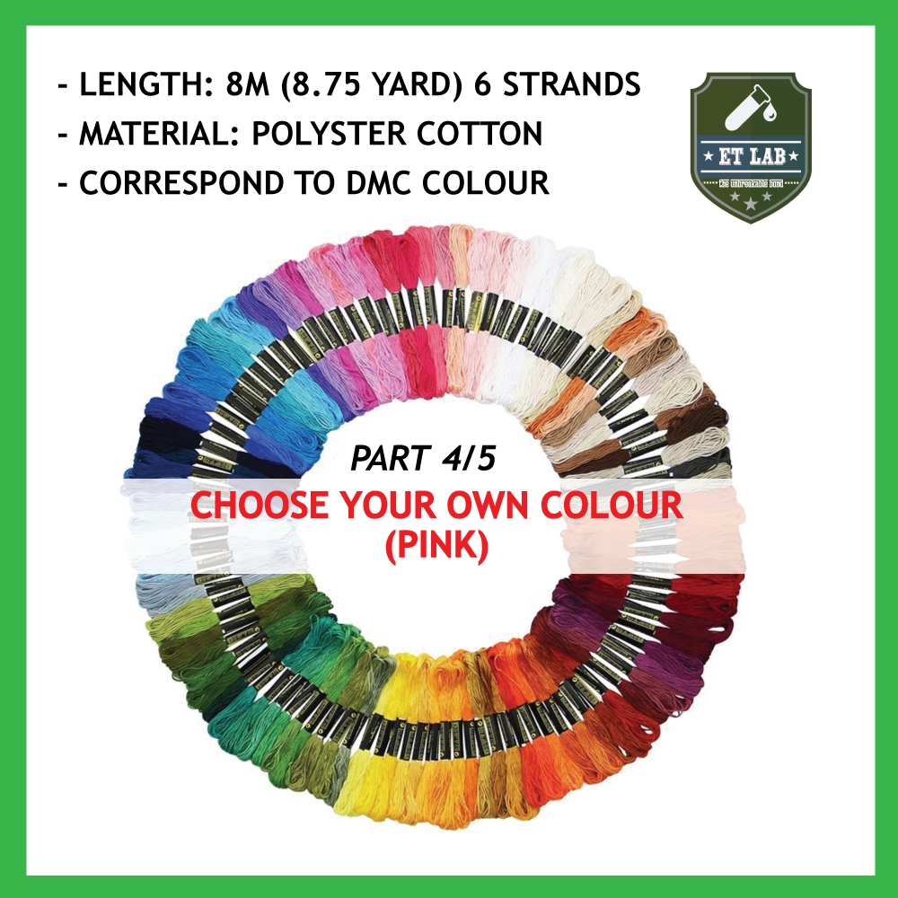[PART 4 of 5] Embroidery Thread Cross Stitch / Benang Sulam / DMC ...