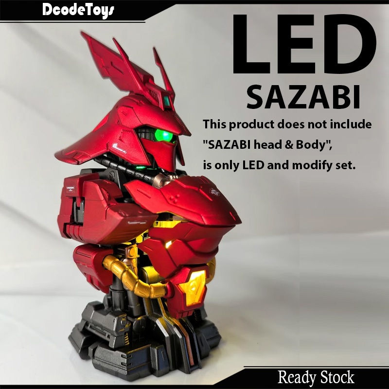 LED SAZABI Light USB set for BANDAI MS Mechanical Bust 07 MSN-04 Bust ...