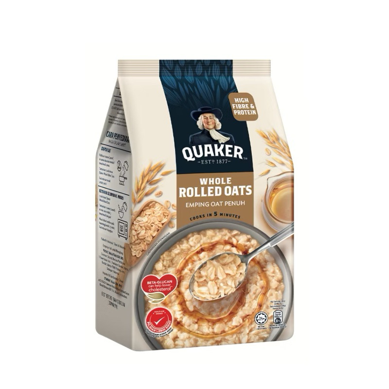 Quaker Whole Rolled Oats 800g - 1 pack | Shopee Malaysia