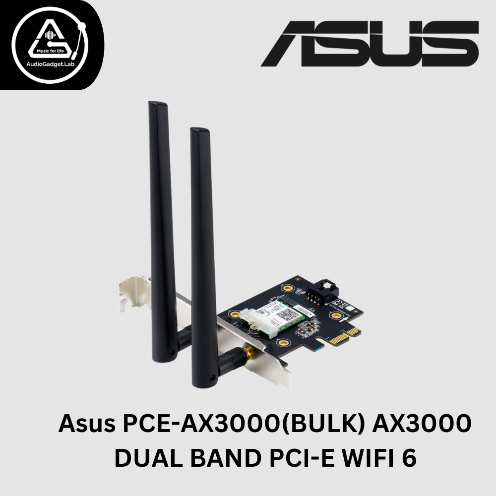 [BULK PACK] ASUS PCE-AX3000 AX3000 DUAL BAND PCI-E WIFI 6 (802.11AX ...