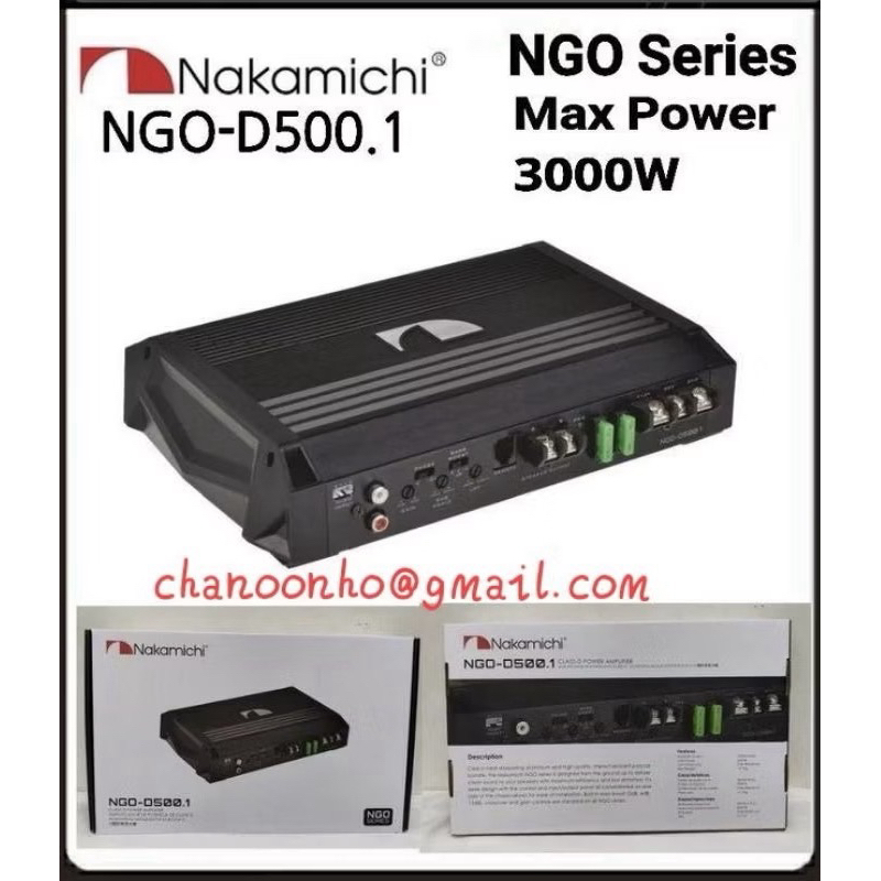 NAKAMICHI NGO-D500.1 - 3000 WATT CLASS D MONO BLOCK POWER AMPLIFIER | Shopee Malaysia
