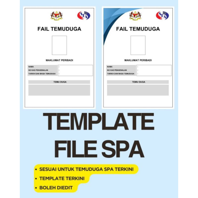 TEMPLATE TEMUDUGA SPA | MUDAH UNTUK EDIT | CANVA PDF | UPAH BUAT FAIL | Shopee Malaysia