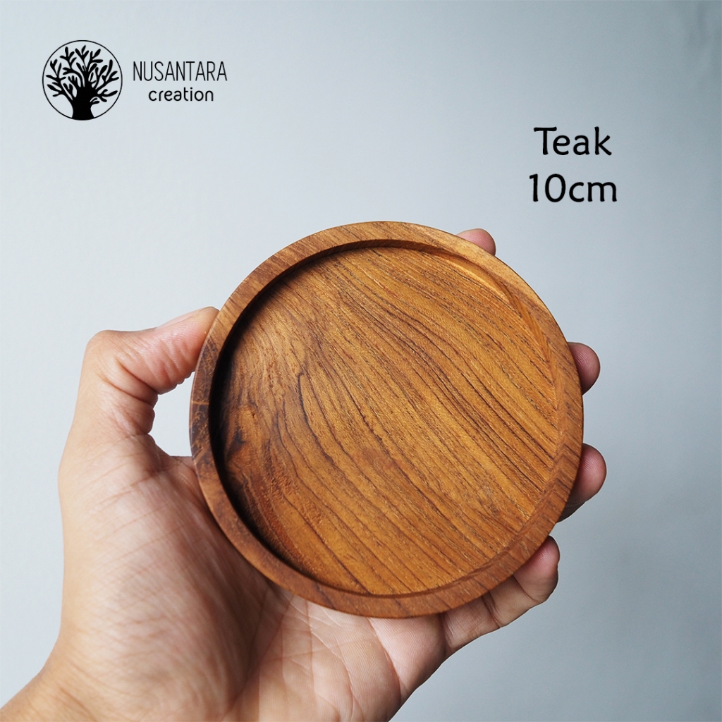 Alas Cawan Kayu Jati | Solid Teak Drink Coaster – Minimalist & Eco ...