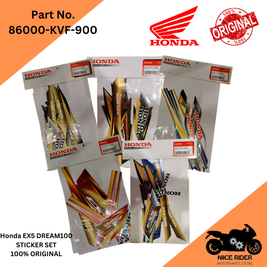 Honda Ex5 dream stripe sets Sticker Honda Ex5 sets 100% original 86000 ...