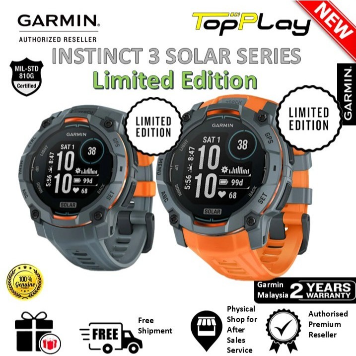 GARMIN Instinct 3 SOLAR ( 45MM / 50MM ) Series - Outdoor multisport GPS ...