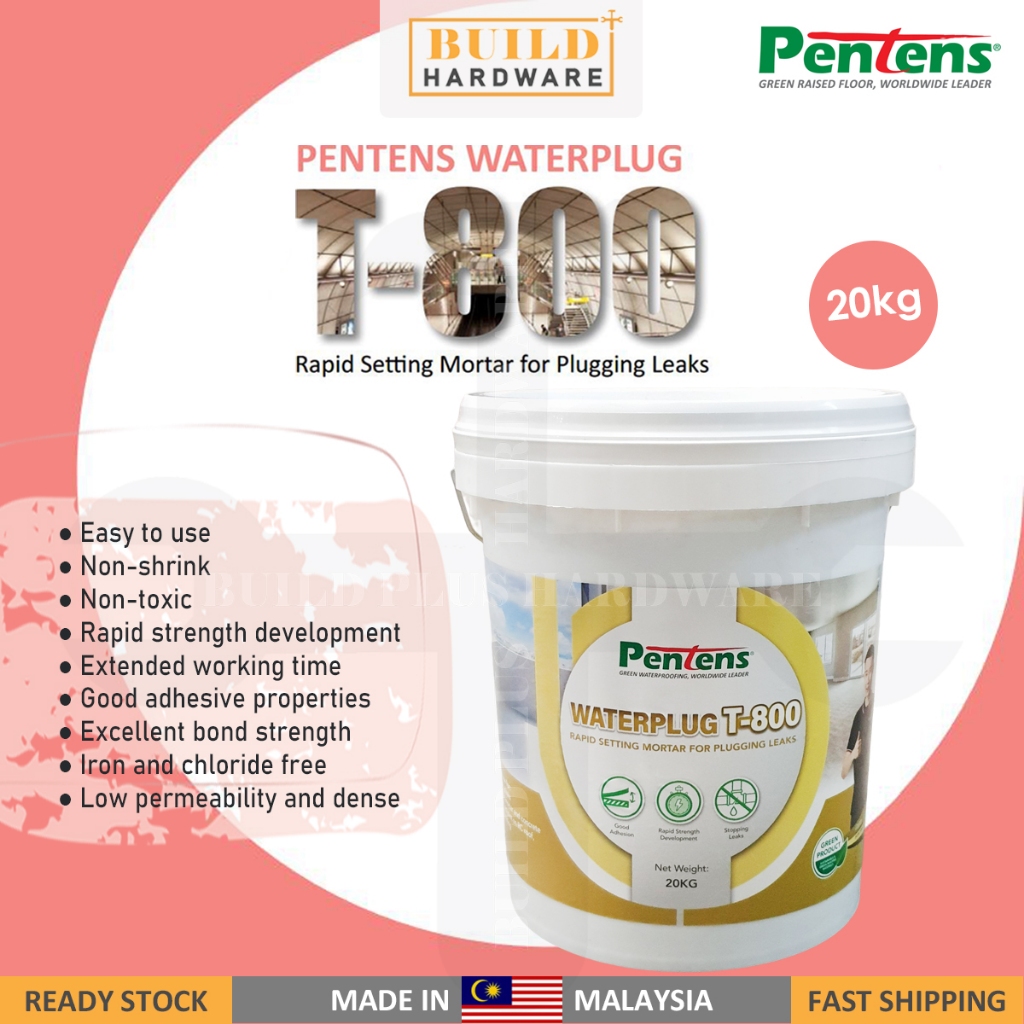 PENTENS WATERPLUG T-800 20kg | Rapid Setting Mortar for Plugging Leaks ...