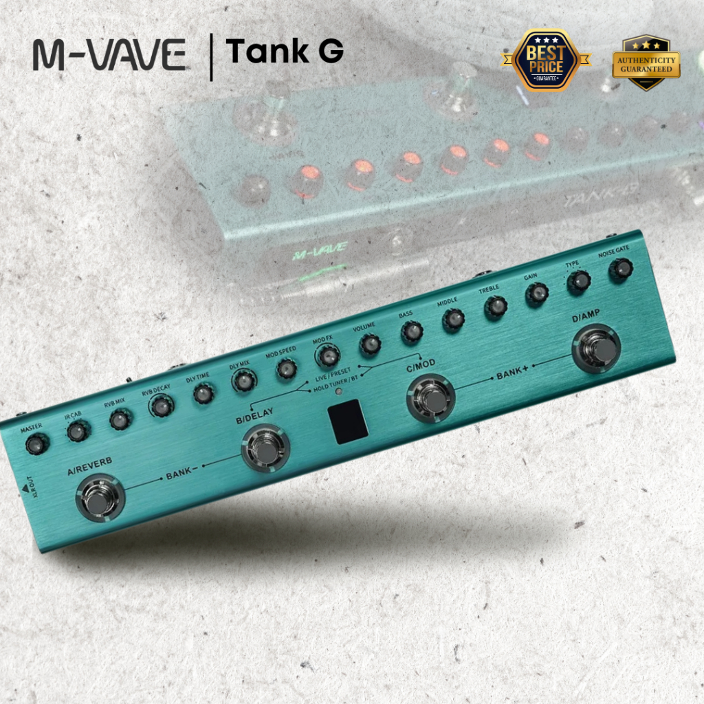 M-Vave Tank-G Guitar Multi Effects Processor Rechargeable Modeling IR ...
