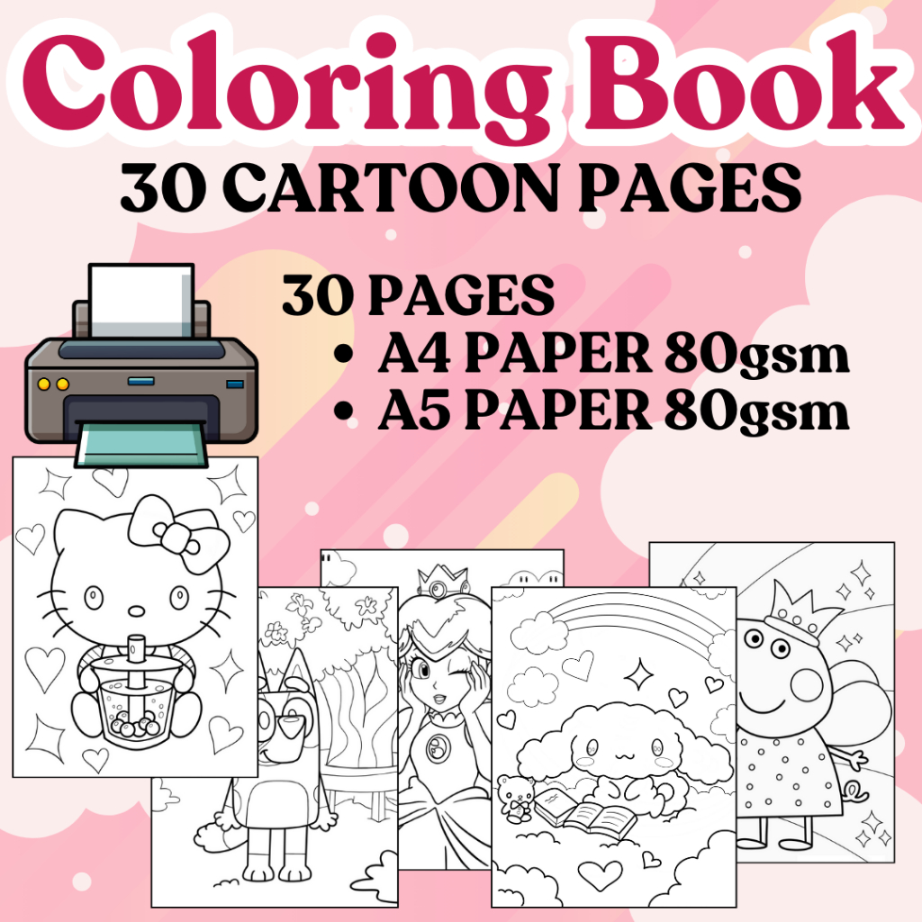 [PART 1] COLORING PAGE 30pcs - Set Mewarna Kanak-Kanak - Children ...