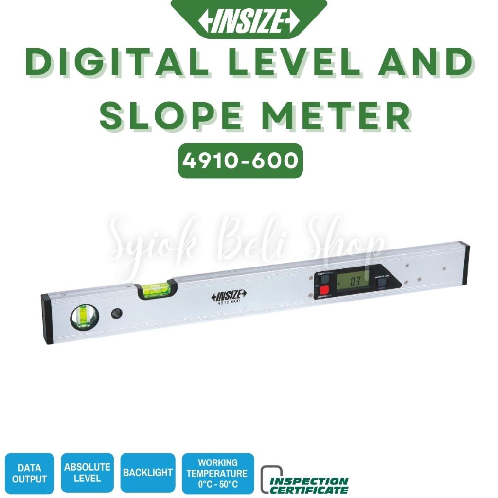 INSIZE Digital Level and Slope Meter 4910-600 {0-360°(90°x4)} | Shopee ...