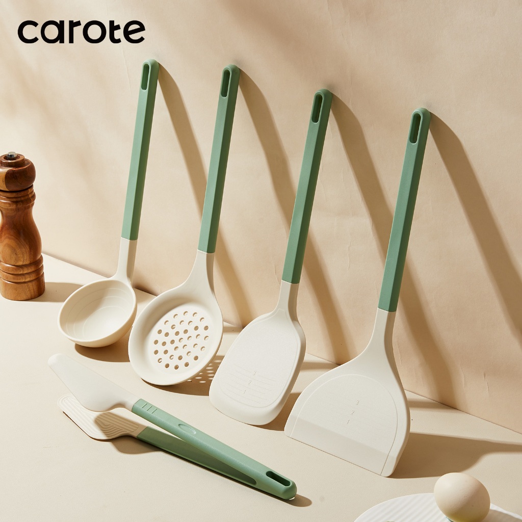 CAROTE Kitchen Tools Set, 5 Pieces, Silicone Cookware Set, High Heat ...