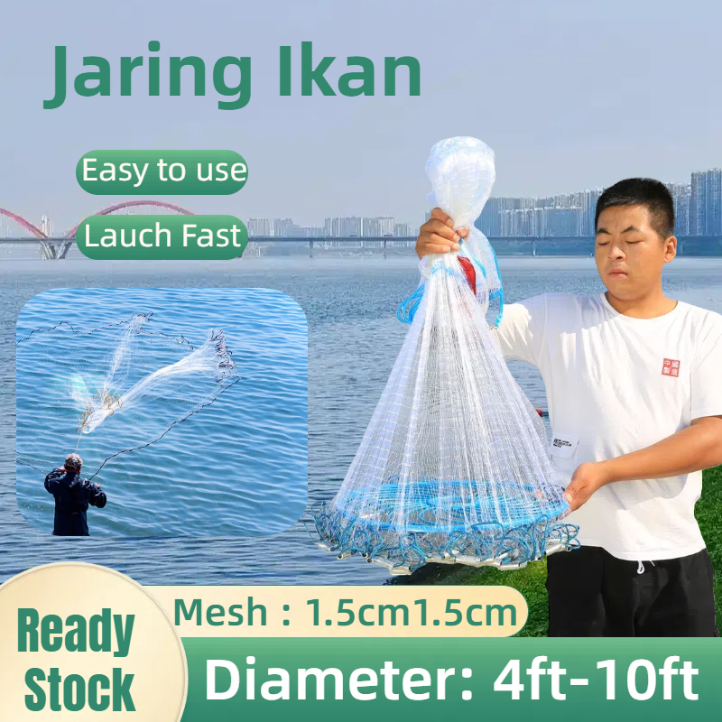 Fishing Net Jaring Ikan Bubu Ikan Hand Casting Fish Net BuBu Payung ...