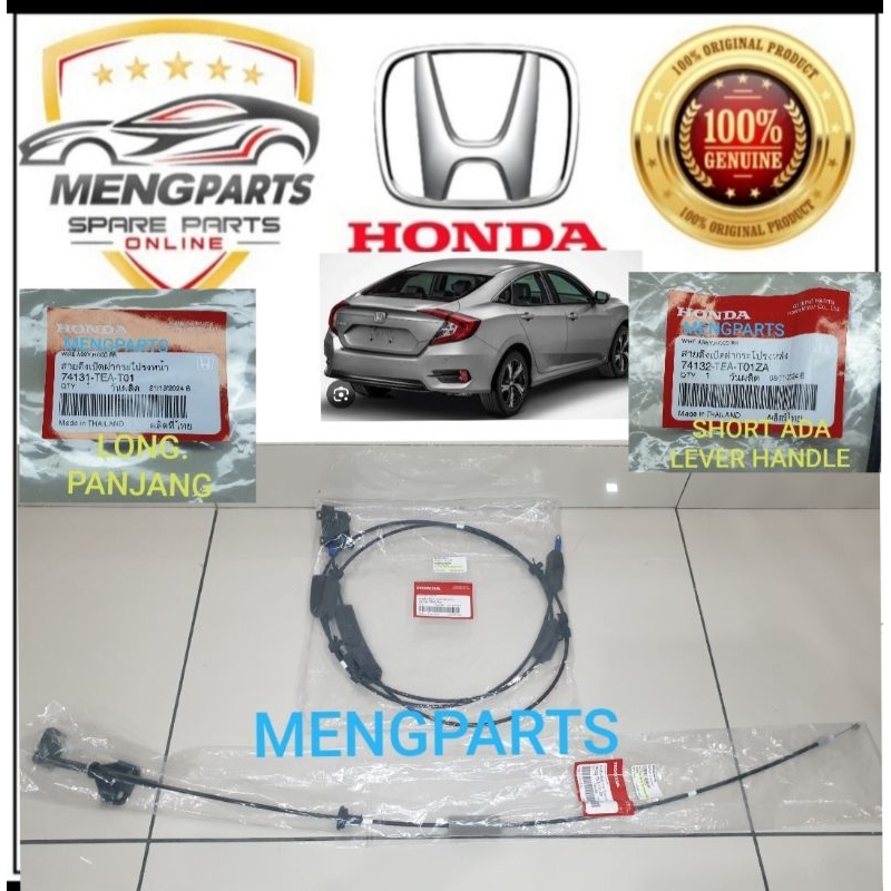 ORIGINAL HONDA CIVIC FC TBA TEA 2016Y-2020Y FRONT BONNET CABLE LONG ...