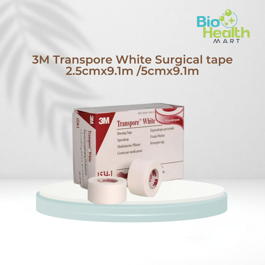 3M Transpore White Surgical tape 2.5cmx9.1m /5cmx9.1m | Shopee Malaysia