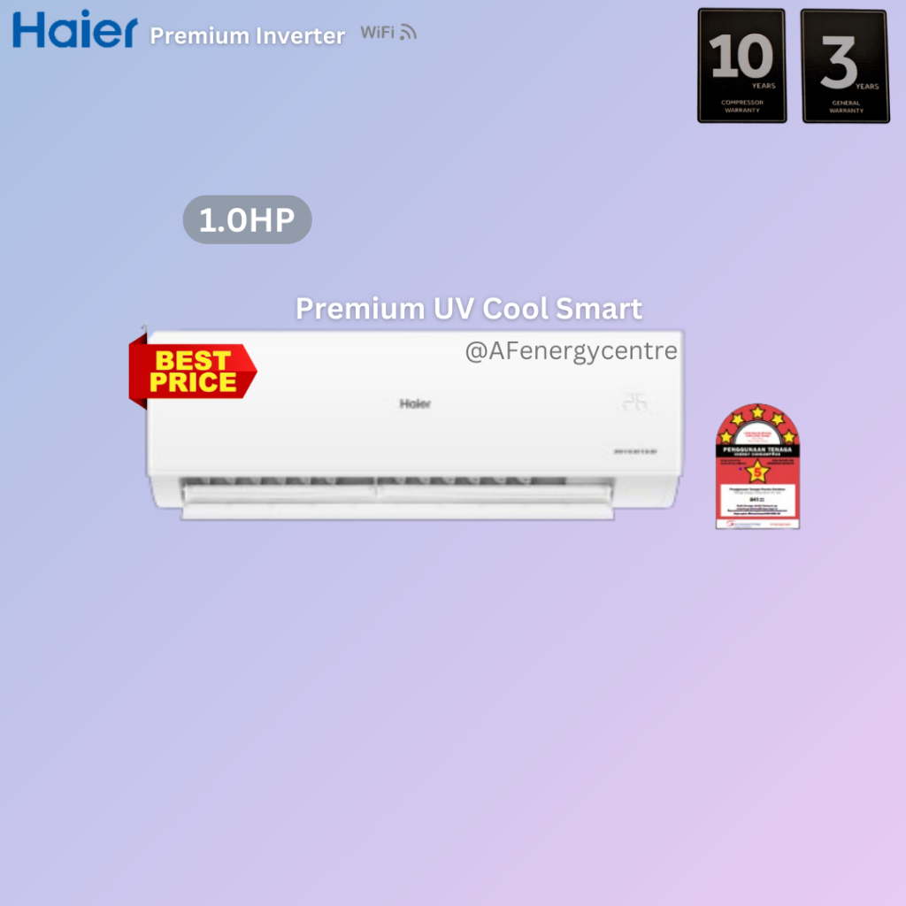 HAIER R32 INVERTER Air Conditioner HSU-VRA22 1.0HP/1.5HP UNIT ONLY | Shopee Malaysia