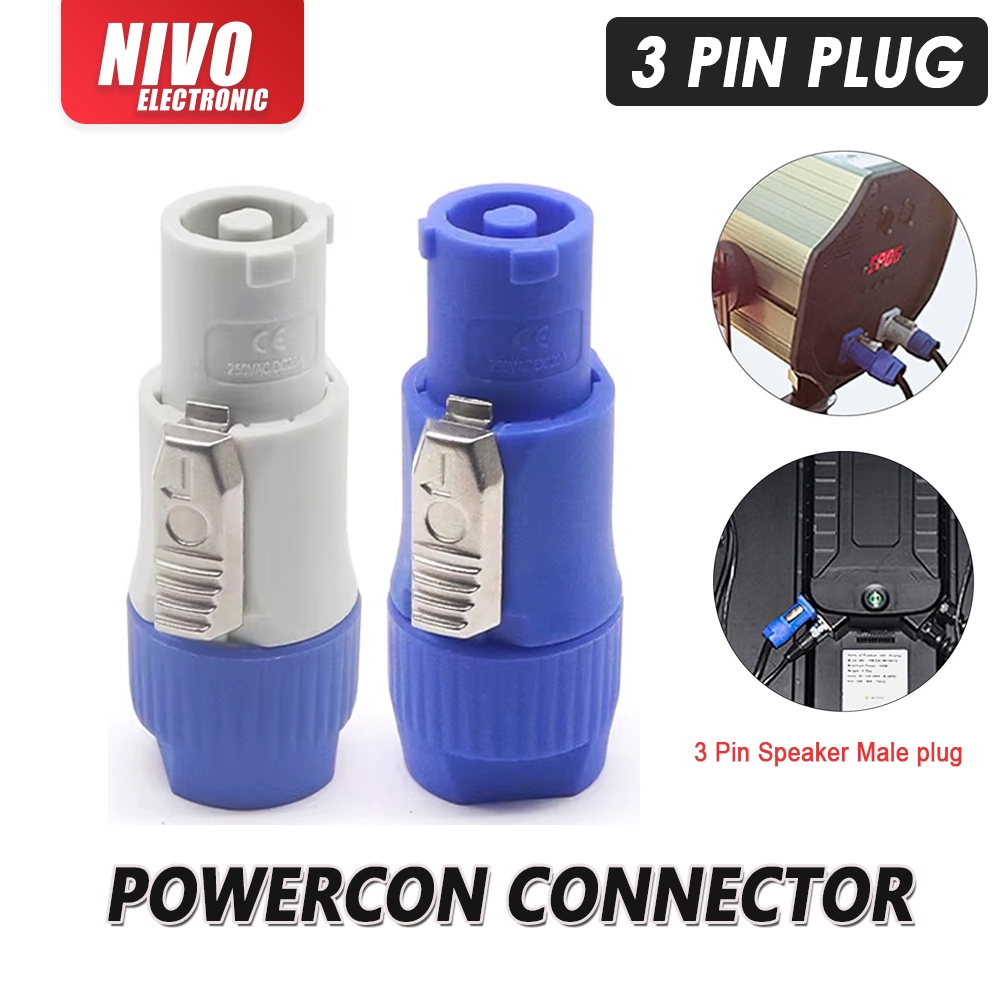 LED BOARD PowerCon Connector 3Pin Powercon Male Plug with Blue(Input ...