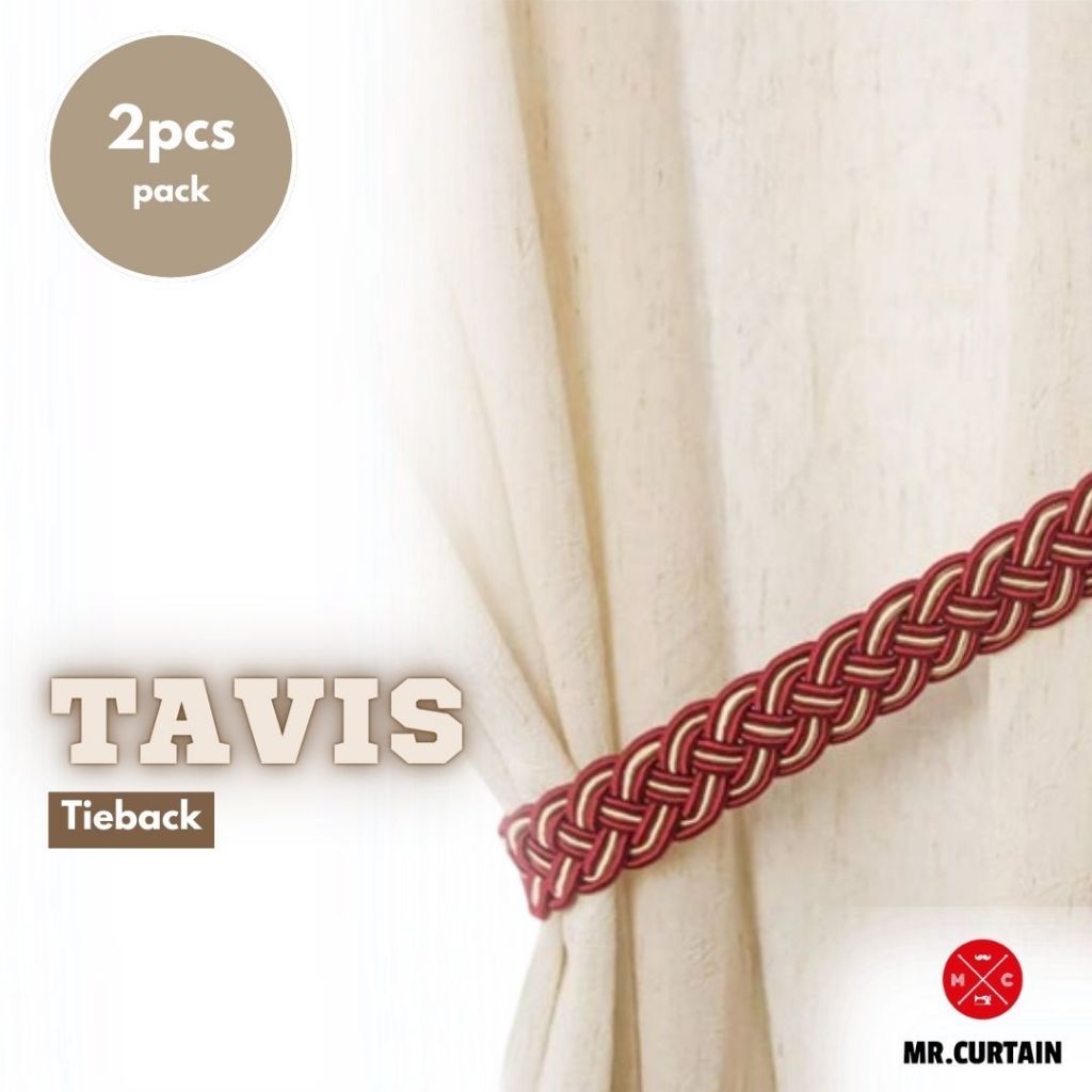 Pengikat Tali Braided Curtain Tiebacks- Tieback Holdback Strap Rope ...