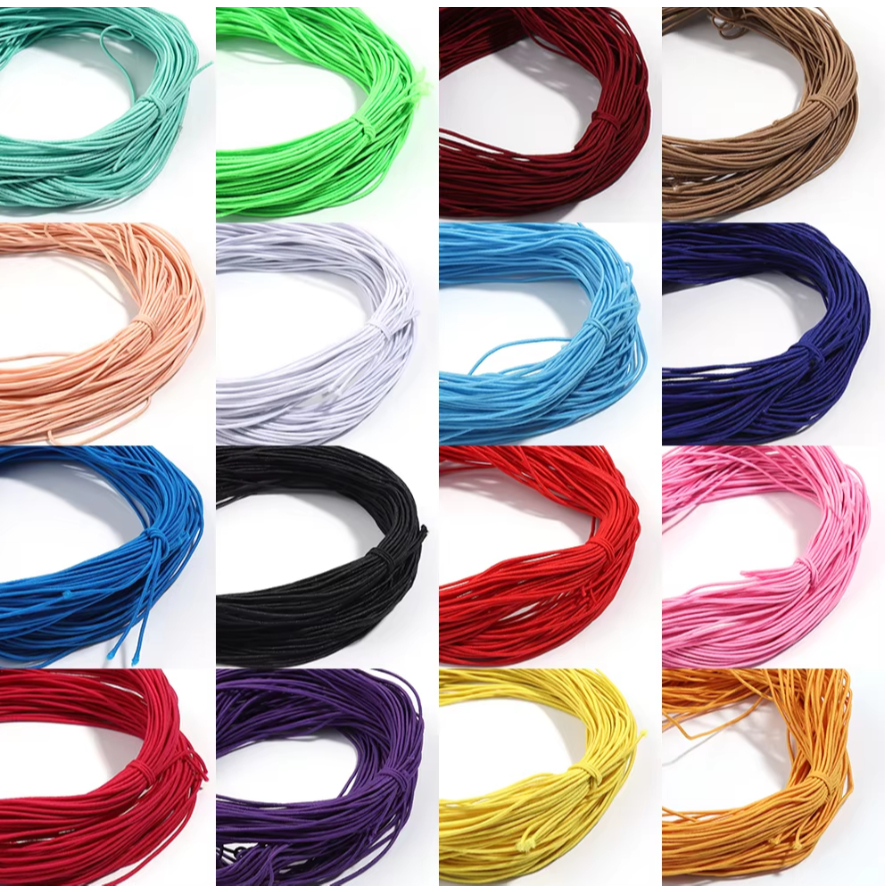 5yards 0.8mm Colorful High-Quality Round Elastic Band Round Elastic ...