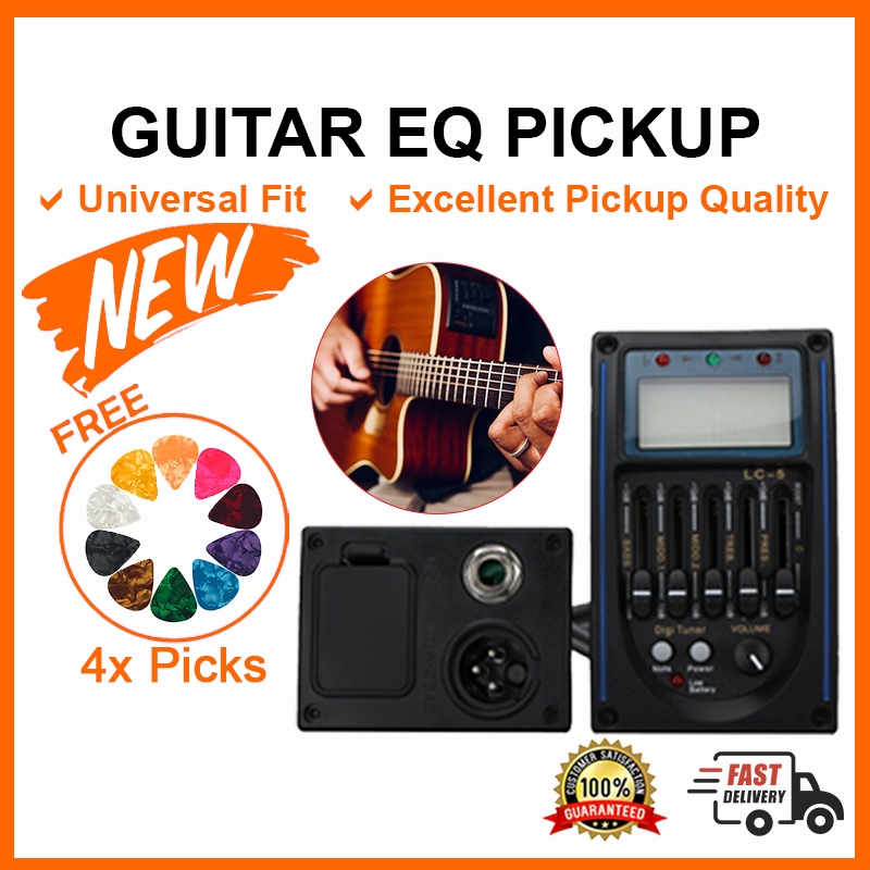 EQ Acoustic Guitar Pick Up 5 Band EQ LC-5 7545R HSY-4 Equalizer Piezo ...